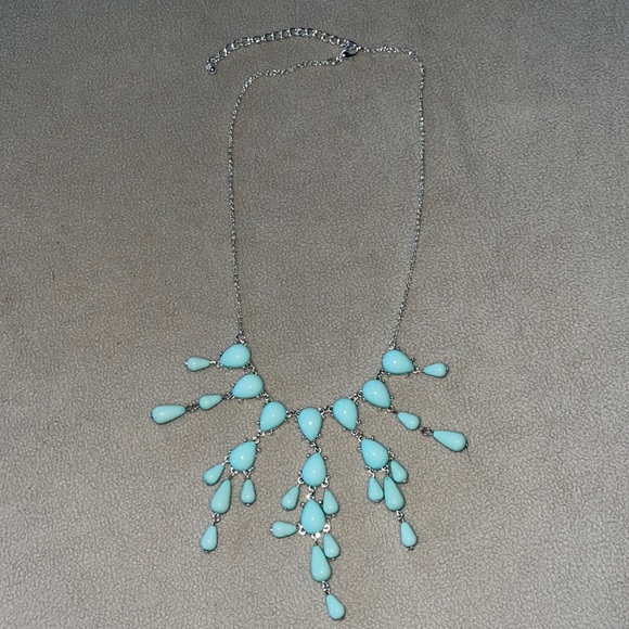 Jewelry | Baby Blue Beaded Dangle Necklace 1821 | Poshmark